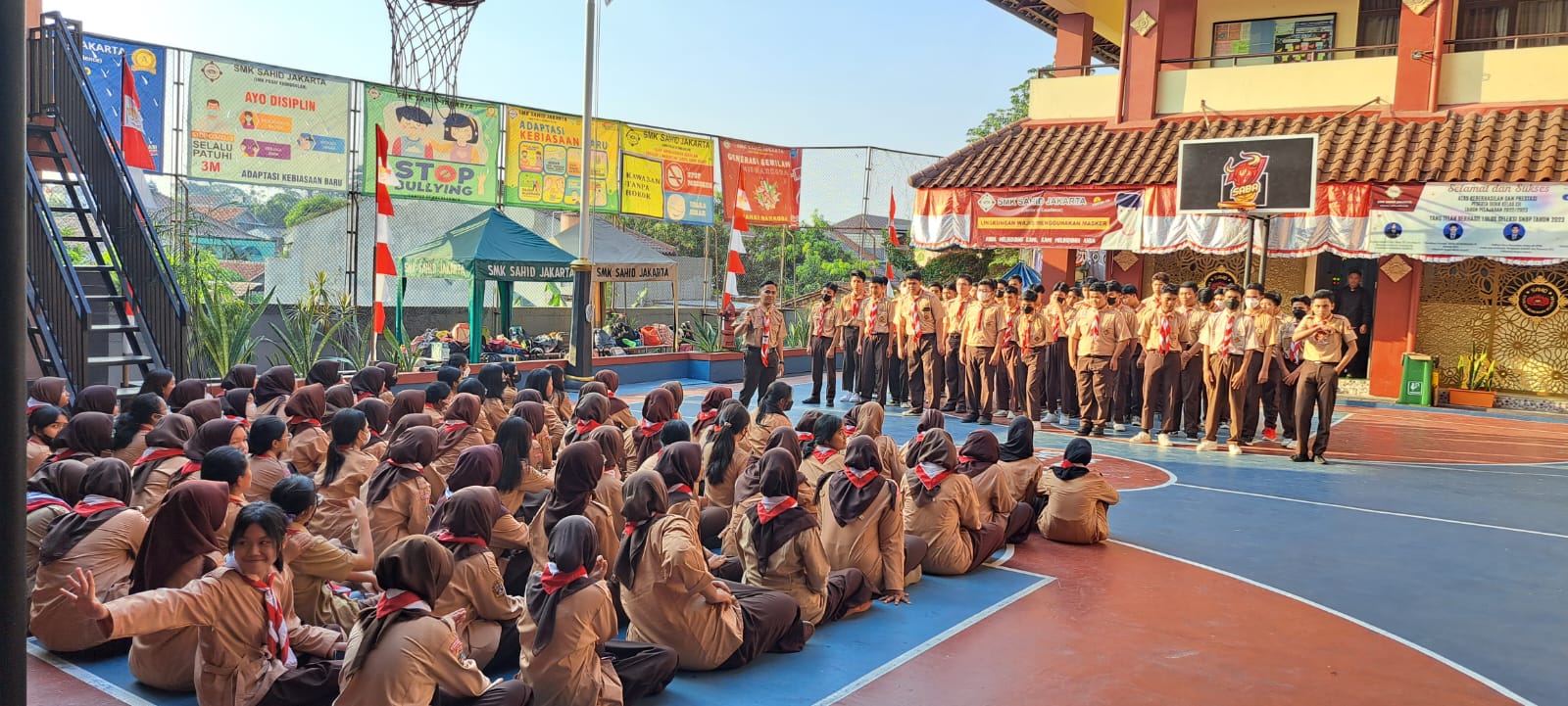 Kegiatan Ekstrakurikuler Pramuka - SMK Sahid Jakarta